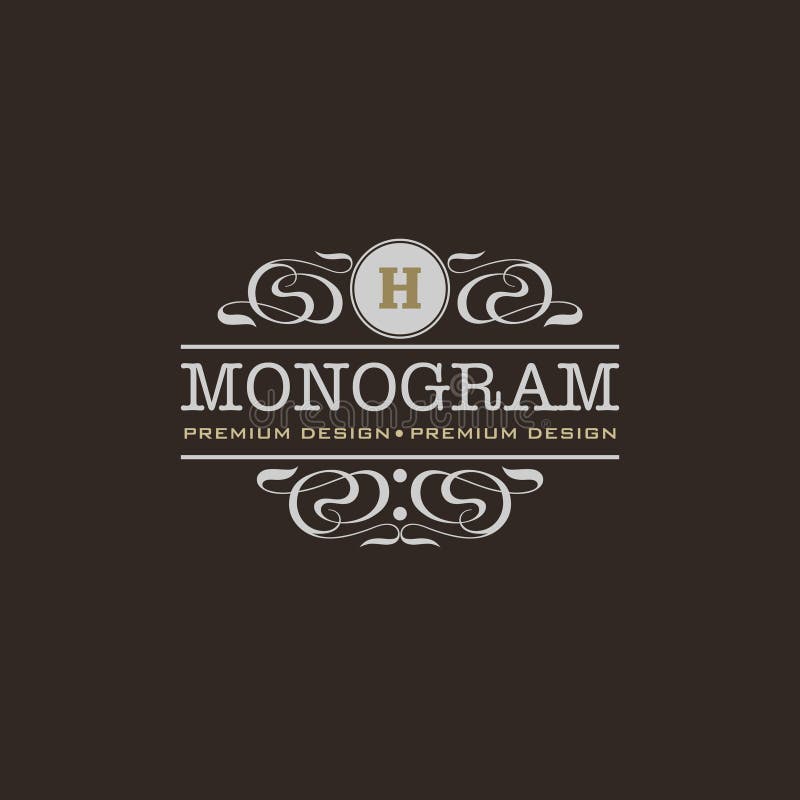 Monogram stock vector. Illustration of elegant, logo - 260192000