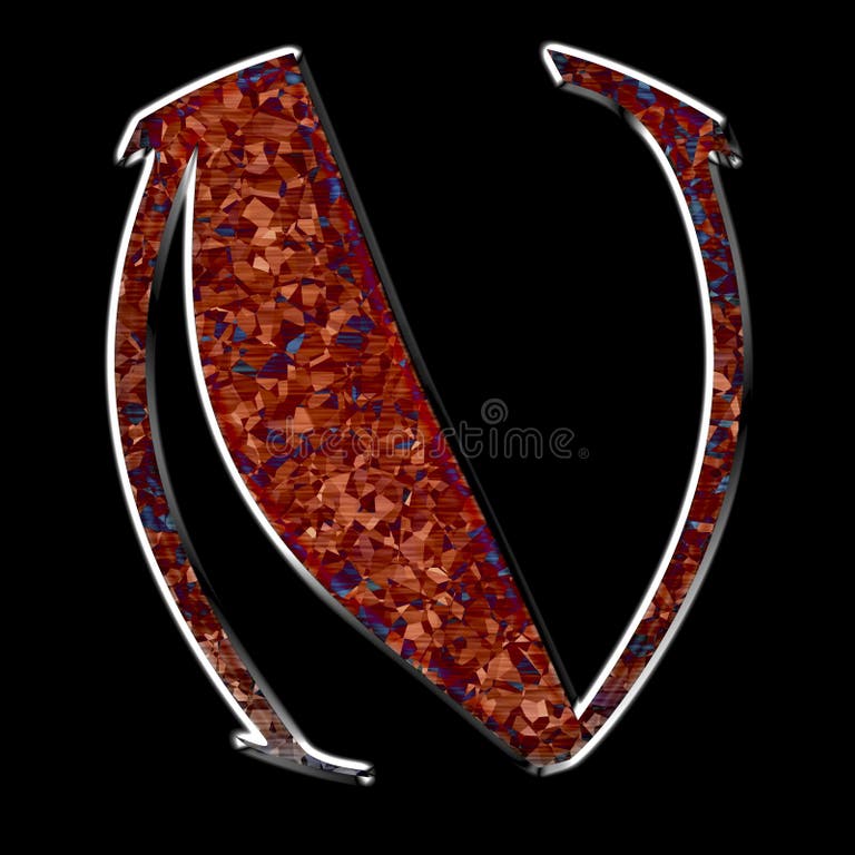 Monogram N Coloured Spangle Stock Illustration - Illustration of ...