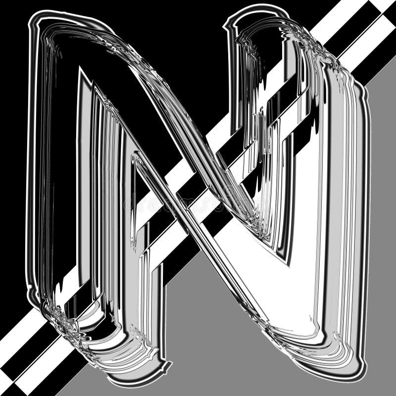 Monogram N shift stock illustration. Illustration of lettering - 218287983