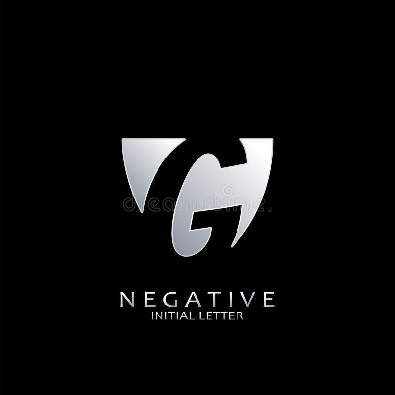 Monogram Negative Space Initial Letter G Logo for Technology Business ...