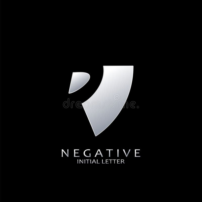 Monogram Negative Space Initial Letter R Logo for Technology Business ...