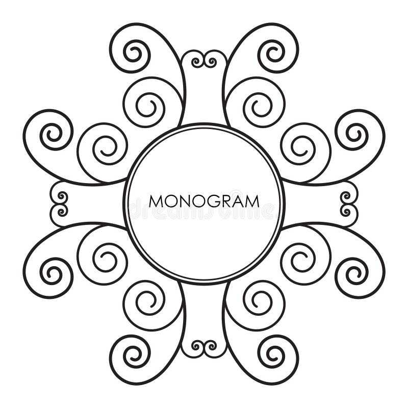 Normal Monogram Line Art Stock Illustrations – 1 Normal Monogram Line ...