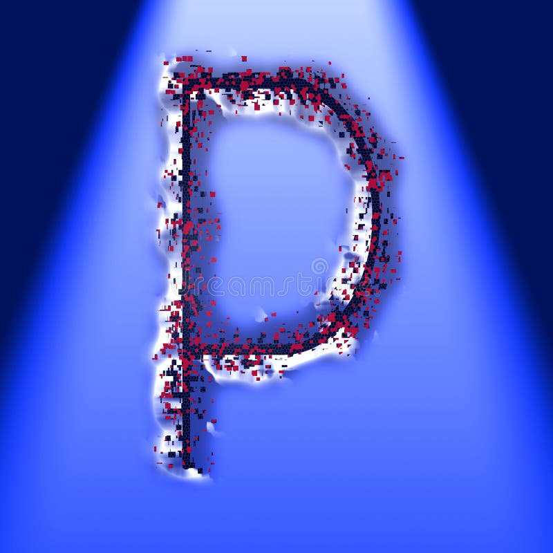 Monogram P on stage stock illustration. Illustration of symbol - 239711480