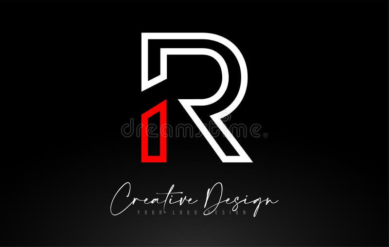 Monogram R Letter Logo Design with Creative Lines Icon Design Vector ...