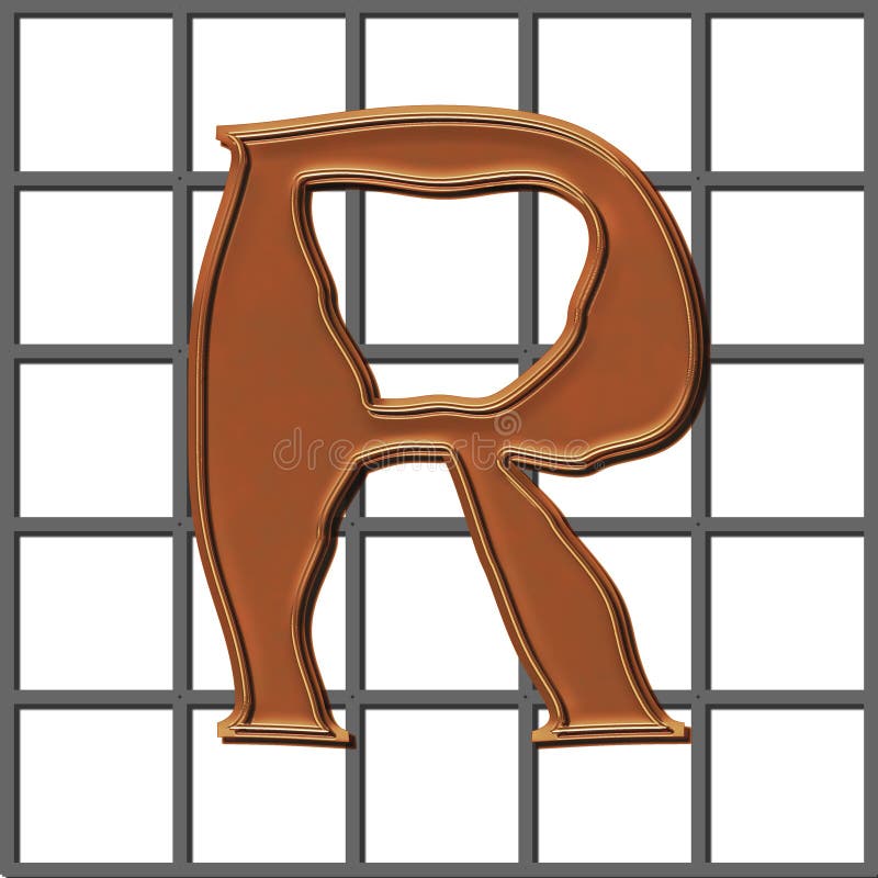 Monogram R metallic stock illustration. Illustration of monogram ...