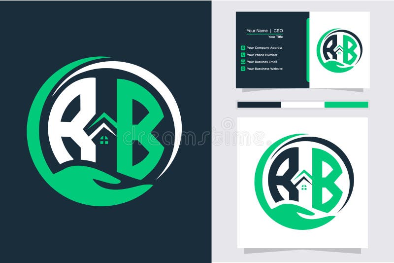 Letter R B Monogram Real Estate Logo Vector Template Stock Illustration ...