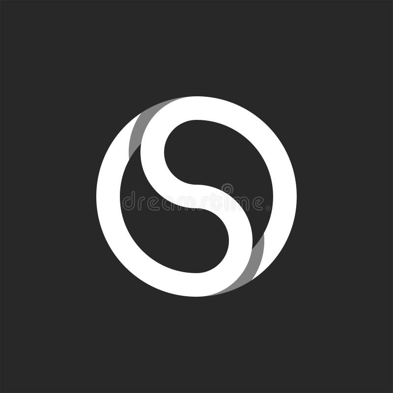 Monogram S Letter Logo Circle Shape Frame, Endless Closed Mystery ...