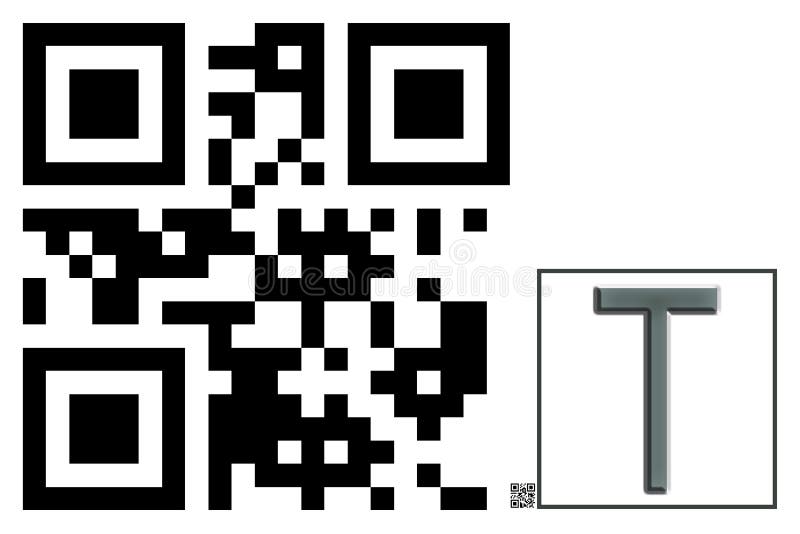 Monogram T QR code stock illustration. Illustration of artwork - 231089954