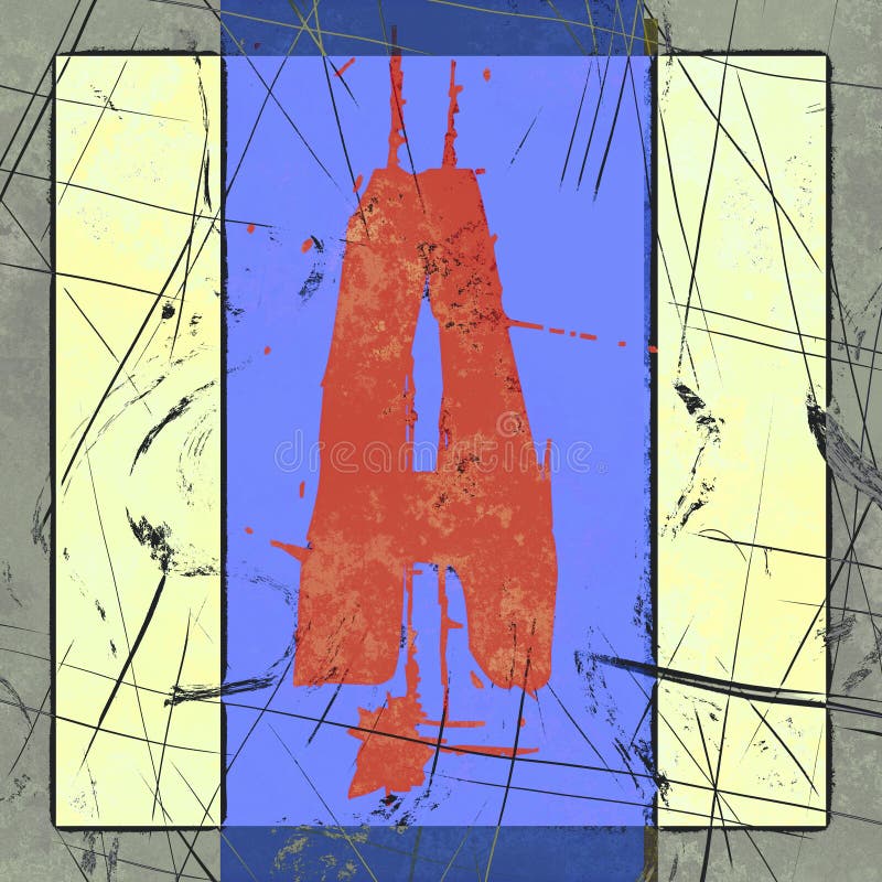 Monogram a grunge poster stock illustration. Illustration of design ...