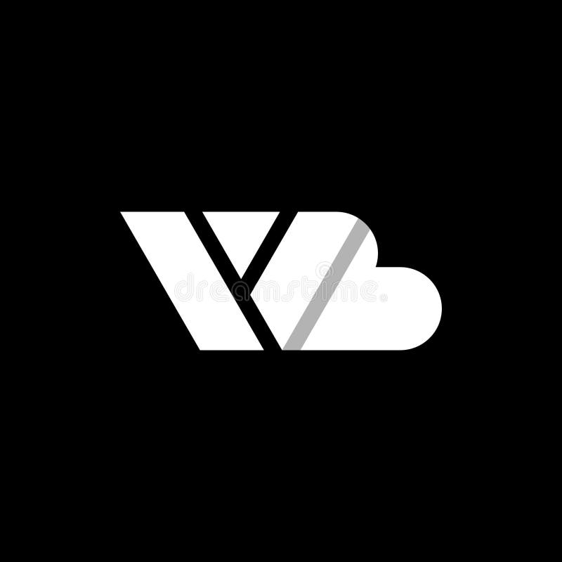 Monogram VB Modern Icon Logo Design, Logo on Black Background Stock ...