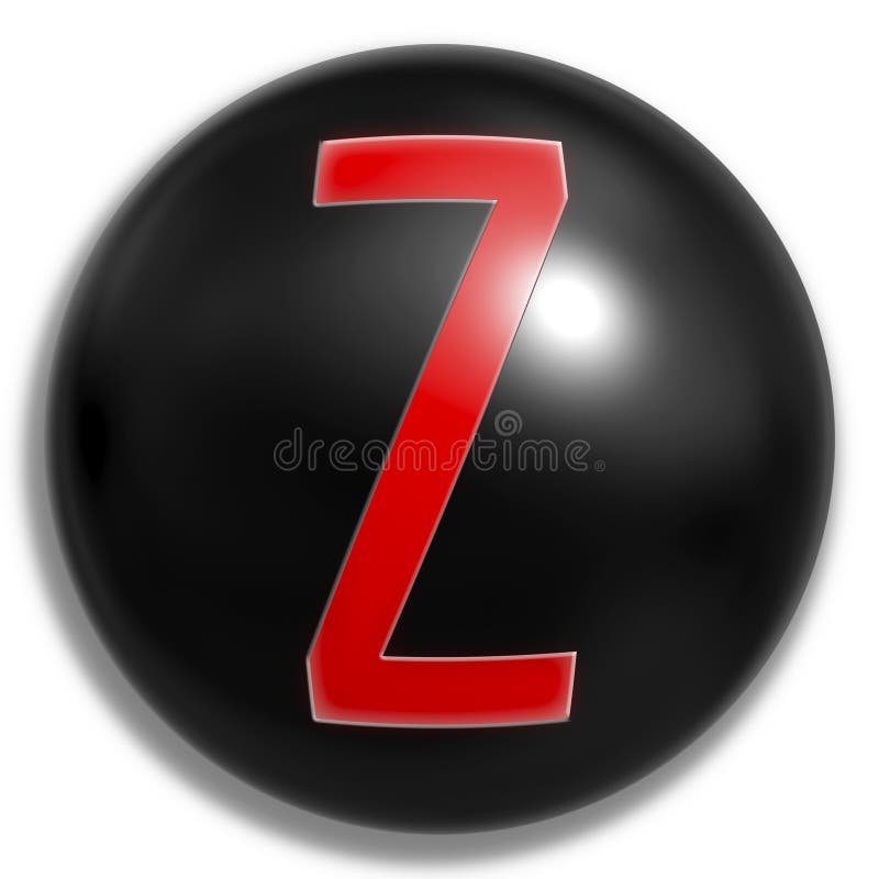 Monogram Z black ball stock illustration. Illustration of sphere ...