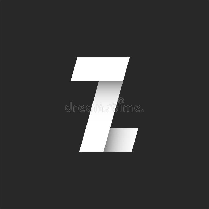 Monogram Z Logo Bold Letter 3d Ribbons, Broken Line Symbol Design Idea ...