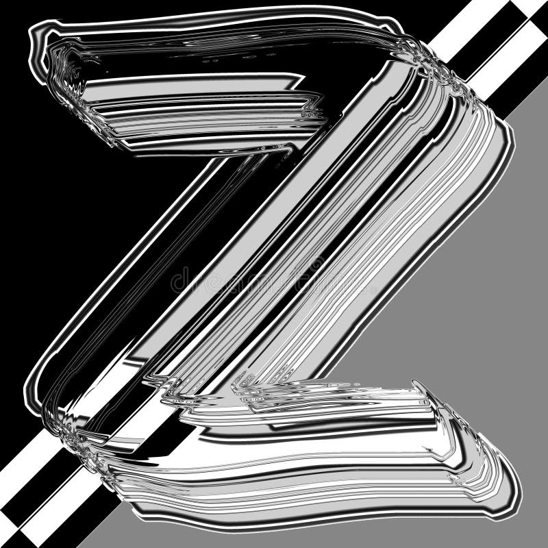Monogram Z shift stock illustration. Illustration of typography - 218288094
