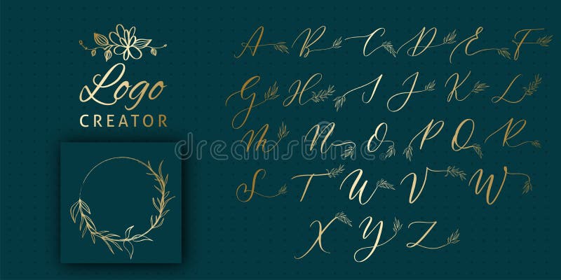 Monograma De Boda Y Creador Del Logotipo De La Carta Ilustración Del