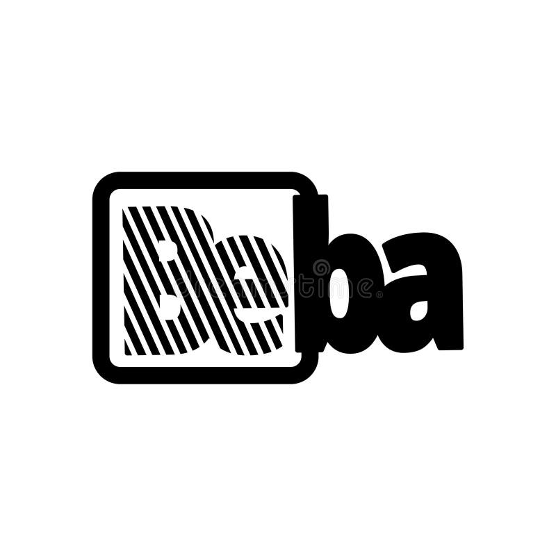 Monograma De Letra Inicial De Marca Beba Ilustración del Vector ...