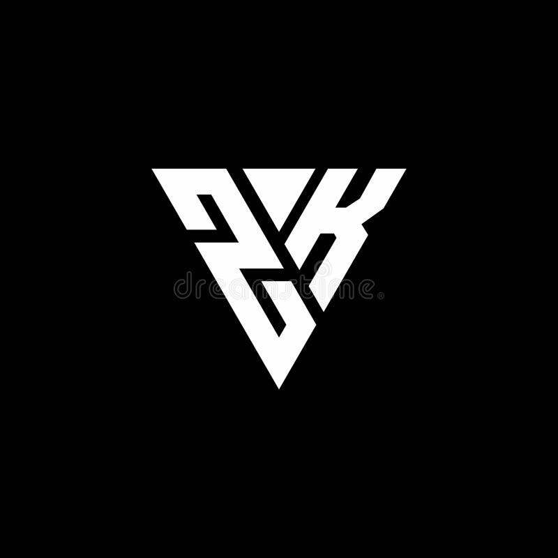 Monograma De Letra De Logotipo Zk Con Plantilla De Diseño De Forma