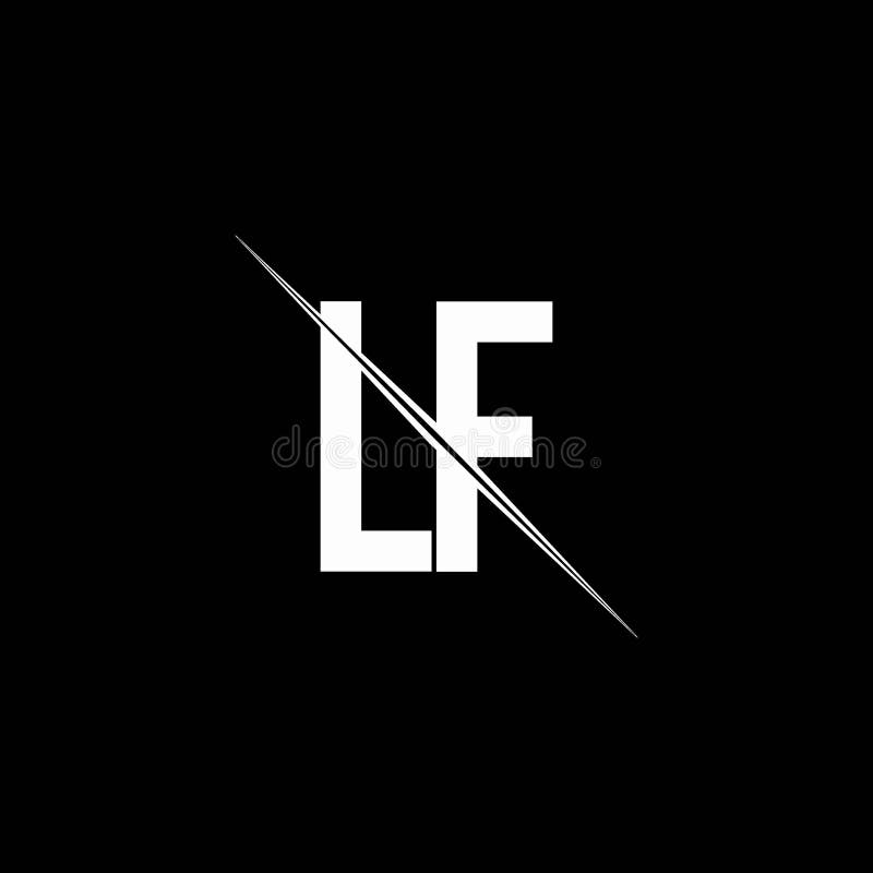 Monograma Do Logotipo Lf Com Modelo De Design De Estilo De Barra ...