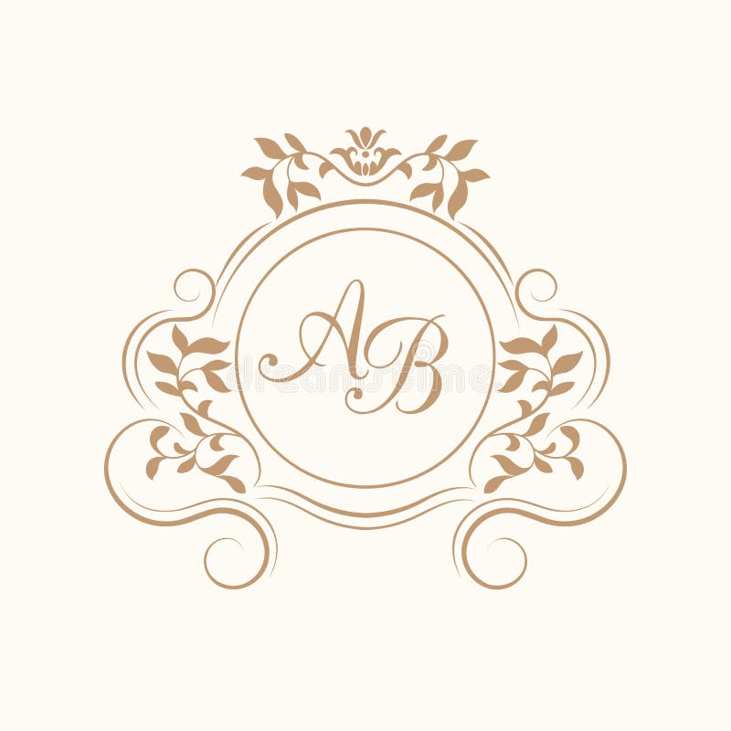 Modello Del Monogramma Di Due Lettere Insieme Delle Lettere Da a Alla Z ...