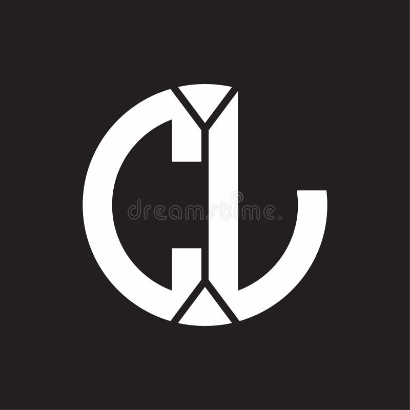 Monogramme Du Logo Cl Avec Style Ruban En Cercle Illustration de ...