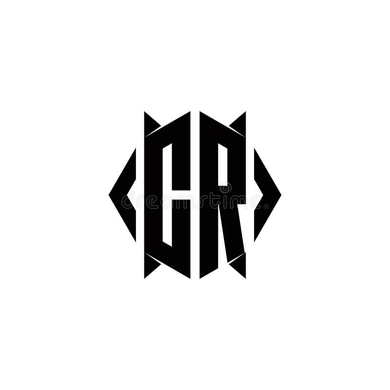 Monogramme Du Logo Cr Avec Modèle De Conception De Forme De Bouclier ...