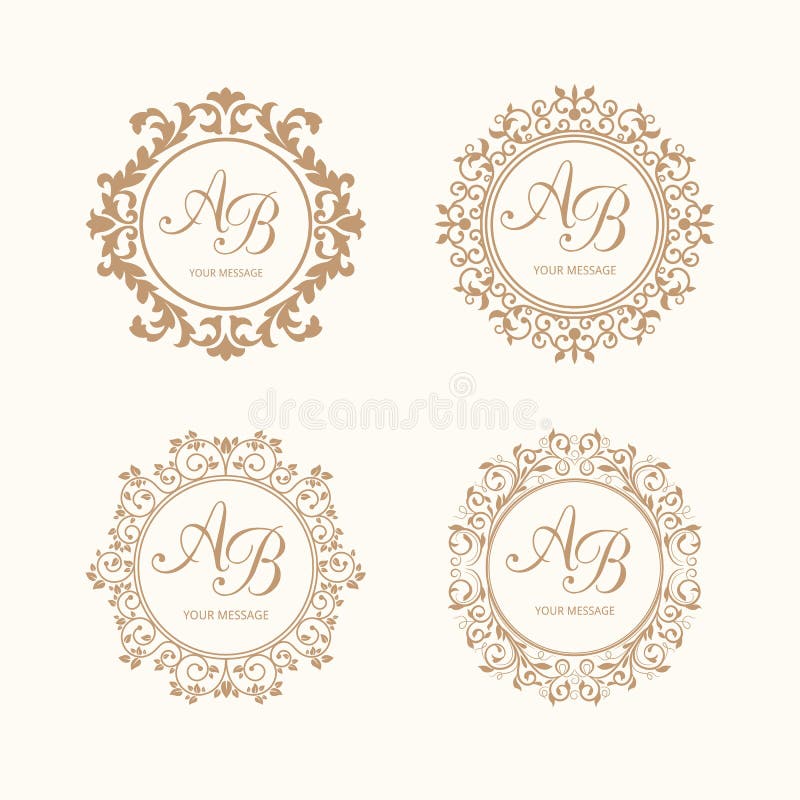 Monogrammes illustration de vecteur. Illustration du trame - 60102868