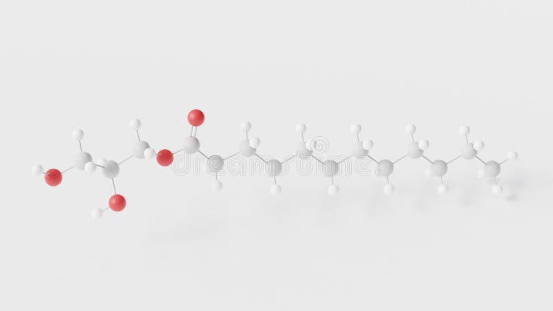 Monolaurin Molecule, Molecular Structures, Monoglyceride, 3d Model ...