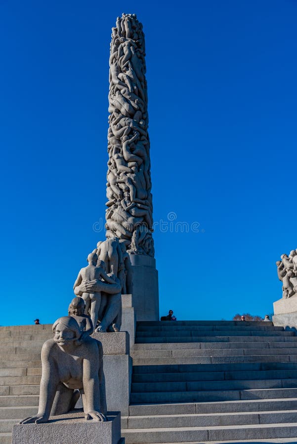 Monolith Landmark in the Vigeland Park in Oslo, Norway Editorial Stock ...