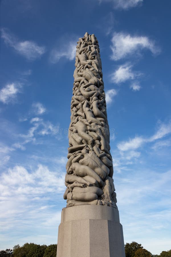 The Monolith Sculpture in Vigeland Park in Oslo Editorial Stock Image ...