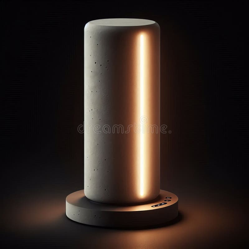Monolith a Single Cylindrical Form Made of Polished Concrete Wit Stock ...