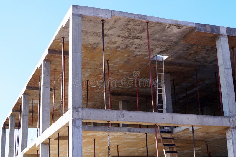 Concrete Frame Structure of a New Multi-story Apartment Building in ...