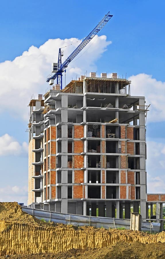 Monolithic Construction Site Stock Photo - Image of highrise, modern ...