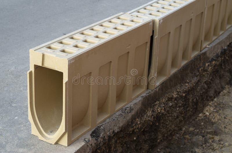Monolithic Drainage System. Water Collection Shaft Made of Polymer ...