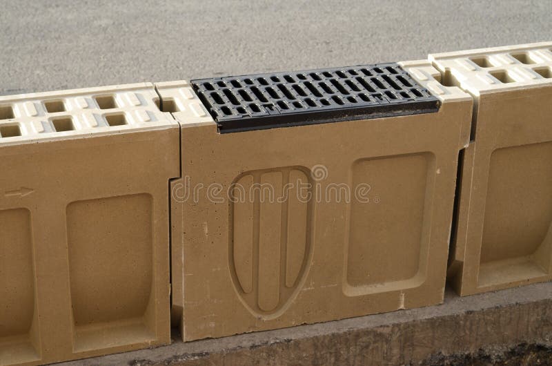 Monolithic Drainage System. Water Collection Shaft Made of Polymer ...