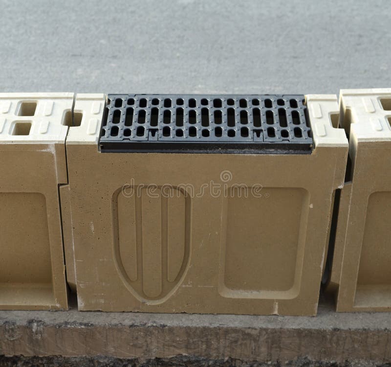 Monolithic Drainage System. Water Collection Shaft Made of Polymer ...