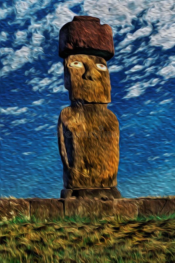 Monolithic Figure Called Moai on Easter Island Stock Image - Image of ...