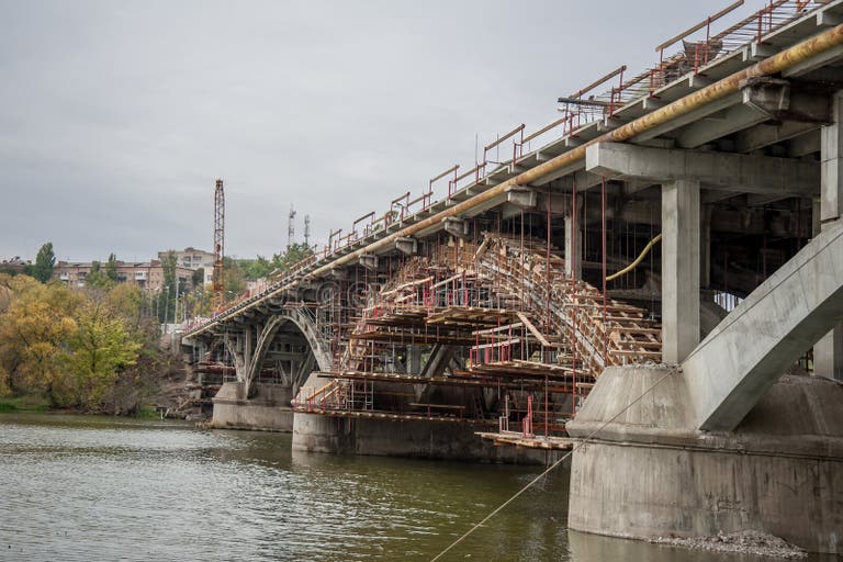 Monolithic Formwork and Scaffolding on the Construction Stock Image ...