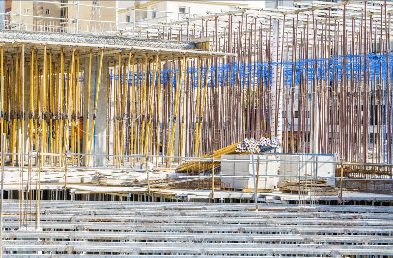 Monolithic Frame Construction of the Building. Solid Walls of Co Stock ...