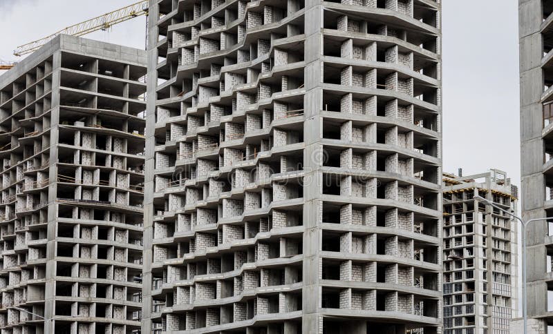 Monolithic Frame Construction Stock Image - Image of cement ...