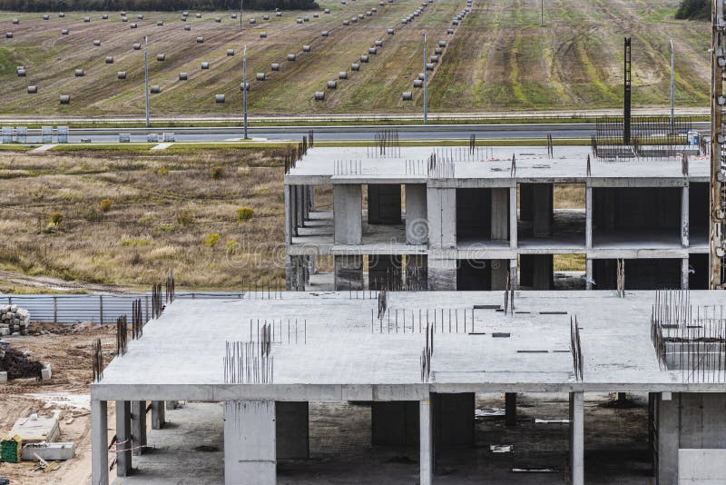 Solid Walls of Concrete. the Framework for the Walls. Formwork for ...