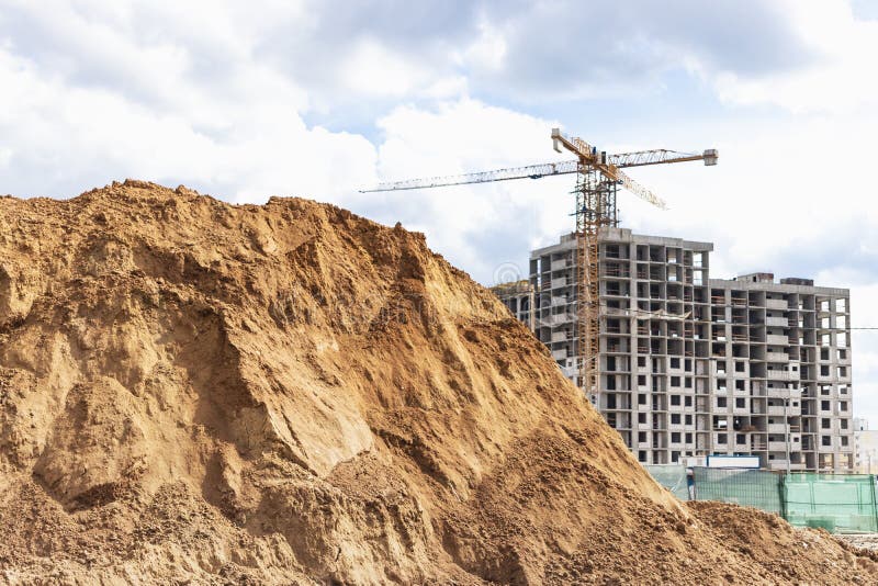 Monolithic Frame Construction of the Building. Solid Walls of Concrete ...
