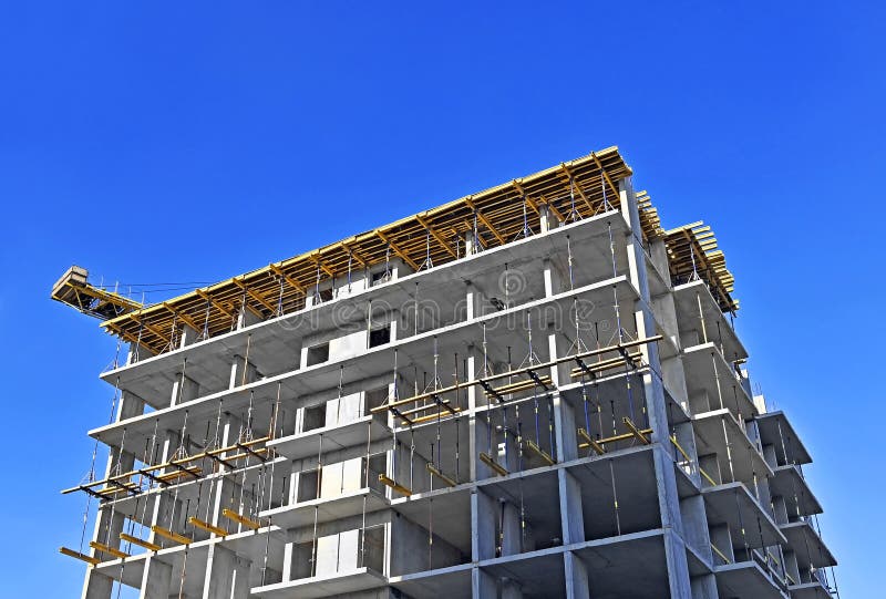 Monolithic High Rise Construction Site Stock Photo - Image of brick ...