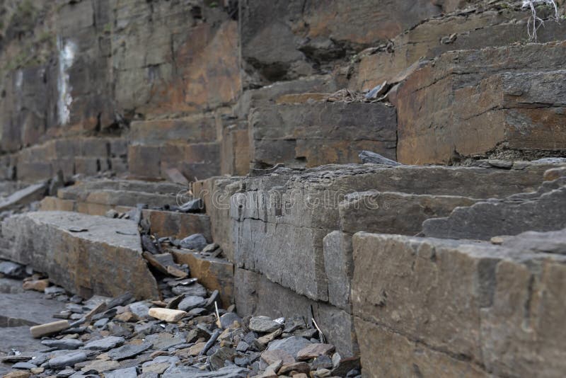 Monolithic Slabs of Shore Stone Stock Image - Image of trees, stone ...