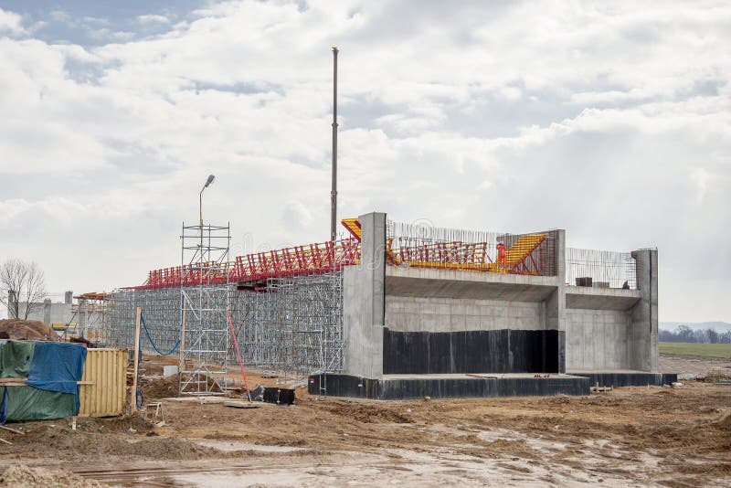 Monolithic Structural Elements in the Construction Stock Image - Image ...