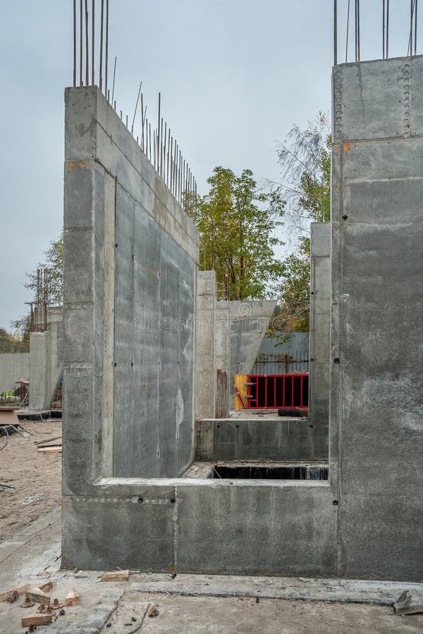 Monolithic Structural Elements in the Construction Stock Photo - Image ...