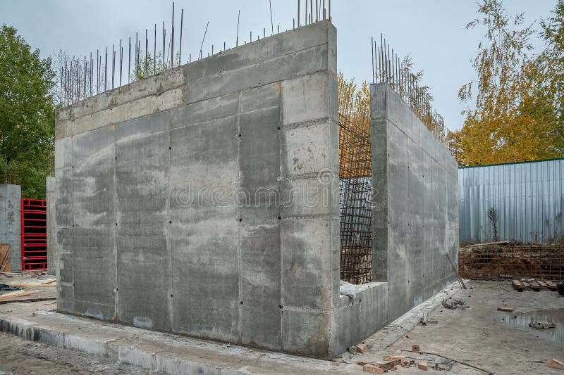Monolithic Structural Elements in the Construction Stock Photo - Image ...