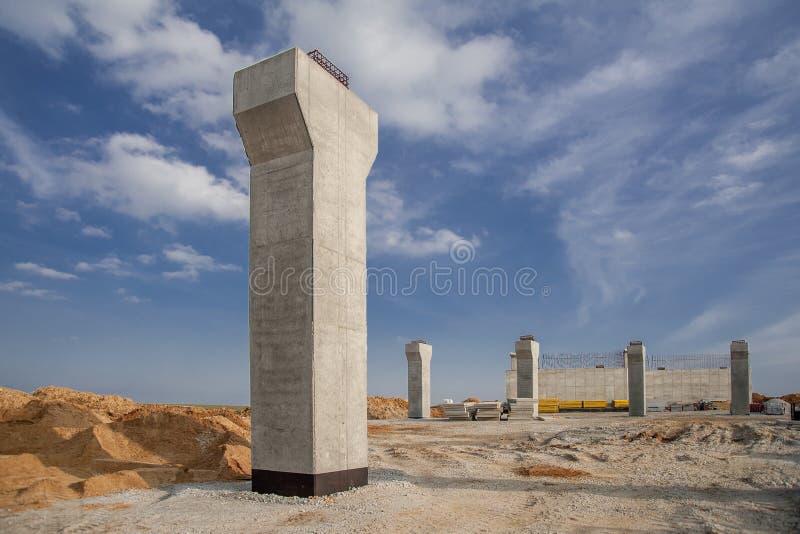 Monolithic Structural Elements and Formwork Stock Image - Image of ...