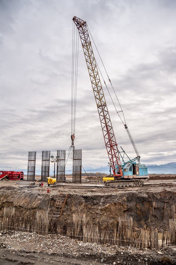 Monolithic Structural Elements and Scaffolding Stock Photo - Image of ...