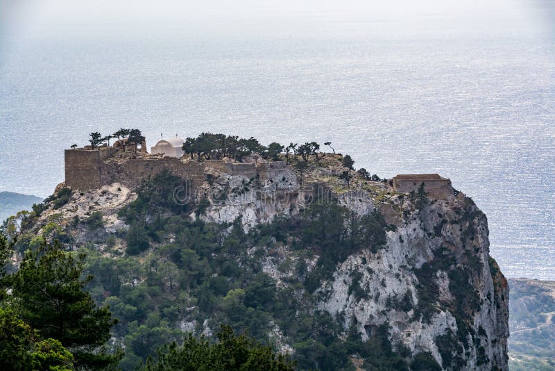 Monolithos Castle, Rhodes Island, Greece Stock Photo - Image of ...
