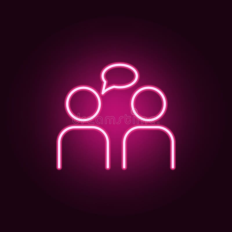 Monologue Neon Icon. Elements of Web Set Stock Illustration ...