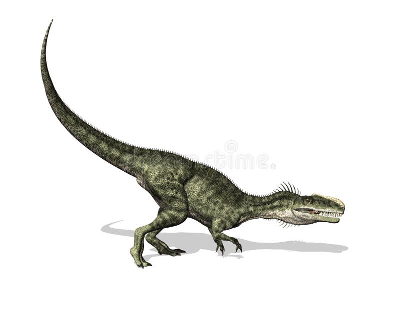 Monolophosaurus Dinosaur stock illustration. Illustration of ...